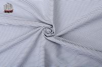 China Twill Crisp Pinstripe Cotton Fabric Wrinkle Resistant Grey Shirting Fabric for sale
