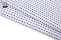 China Charcoal White Stripe Fabric 120 Gsm Twill Crisp Workwear Uniform Fabric for sale