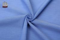 China Fine Denier Oxford Shirt Fabric Blue 125gsm Wrinkle Resistant Casual Shirting Fabric for sale