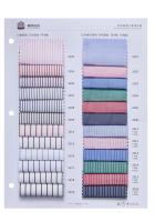 China Twill Crisp Pinstripe Cotton Fabric Wrinkle Resistant Grey Shirting Fabric for sale