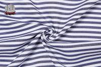 China Anti Shrink Casual Wear Fabric 120g Navy And White Striped Fabric for sale