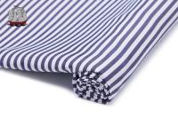 China Anti Shrink Casual Wear Fabric 120g Navy And White Striped Fabric for sale