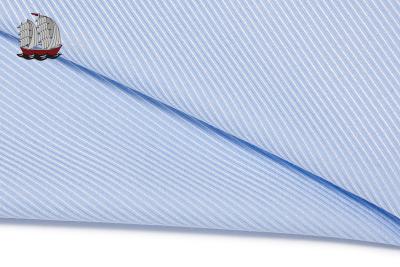 China TC Medium Weight Twill Fabric Heavyweight Crisp Moisture Wicking Sky Blue Fabric for sale