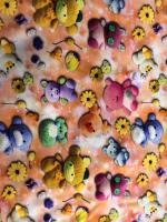 China Washable Dyed Canvas Fabric Bear Cute Printed Cotton Fabric For Casual Clothing for sale