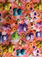 China Washable Dyed Canvas Fabric Bear Cute Printed Cotton Fabric For Casual Clothing for sale