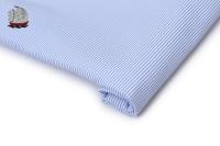 China Classic TC Blue Pinstripe Fabric T60C40 Blended Fabric High Density Cotton for sale