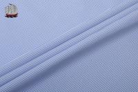 China Classic TC Blue Pinstripe Fabric T60C40 Blended Fabric High Density Cotton for sale