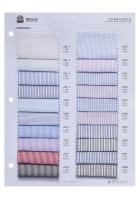 China Classic TC Blue Pinstripe Fabric T60C40 Blended Fabric High Density Cotton for sale