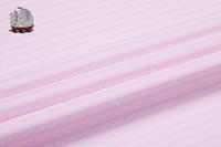 China Anti Wrinkle Pink Herringbone Fabric By The Yard T50C50 Poly Cotton Fabrics for sale