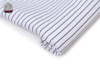 China AntiWrinkle Oversized TC Fabric Charcoal White Stripe Shirt Fabric 120gsm for sale