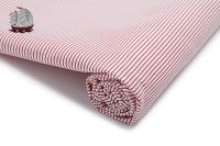 China 100% FDY Fabric 120Gsm Red White Stripe Material 145X84 Density for sale