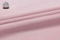 China 100% FDY Fabric 120Gsm Red White Stripe Material 145X84 Density for sale