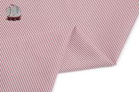 China 100% FDY Fabric 120Gsm Red White Stripe Material 145X84 Density for sale