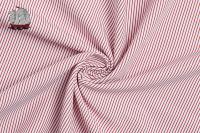 China 100% FDY Fabric 120Gsm Red White Stripe Material 145X84 Density for sale