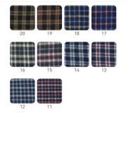 China Yarn Dyed Mini Plaid Twill Fabric 120gsm Poly Cotton Woven Material Casual Shirt Fabric for sale