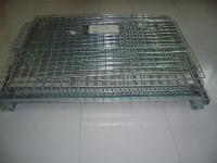 China Galvanized Folding Wire Mesh Container 1000×800×840mm with 1200KG Load Capacity and Zinc Finish for sale