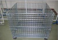 China Galvanized Wire Mesh Storage Cage 1000×800×840mm with 1500KG Capacity and Foldable Design for sale