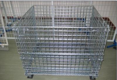 China Galvanized Wire Mesh Storage Cage 1000×800×840mm with 1500KG Capacity and Foldable Design for sale