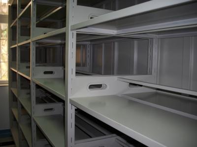 China Compact Steel Moving File Cabinet System with 3.0mm Steel Chassis and High-Density Sliding Shelving for sale