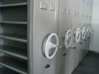 China Compact Mobile File Cabinet with Sliding Track System - 1.5mm Steel Construction & Double Storage Capacity for sale
