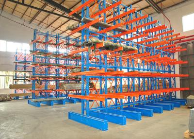 China Carbon Steel Cantilever Pallet Racking 9m Height Double Sided Heavy Duty Industrial Shelving for sale