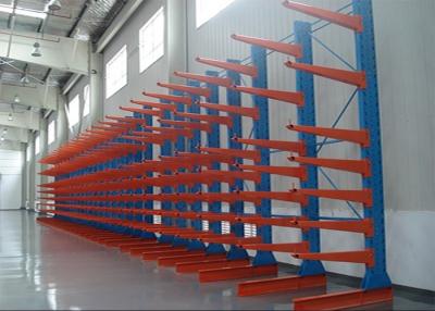 China Carbon Steel Q235 Cantilever Warehouse Racks - 16,300kg Capacity, Custom Sizes for Long Material Storage for sale