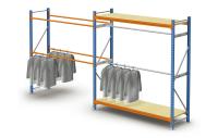 China Light Duty Storage Rack 100-200kg Capacity with 50mm Height Adjustment for Clothing Warehouse for sale