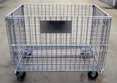China Stacking Folding Steel Wire Container 80x60x64 with 700kg Capacity for Industrial Storage for sale