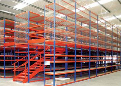 China Industrial Rack Supported Mezzanine with 500kg/m² Capacity and Wire Mesh Guard - Custom Steel Storage Platform for sale