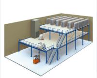 China Powder Coating Rack Supported Steel Mezzanine Floors 500kg per sqm for Warehouse for sale