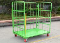 China Folding Stackable Wire Mesh Storage Cage with 500kg Capacity and 20% Space Saving Design for Industrial Transport for sale