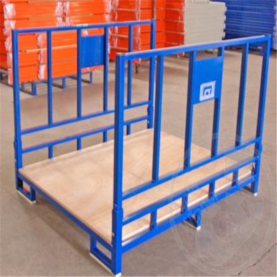 China Q235 Stackable Pallet Cage - Foldable Metal Mesh Storage Container for Warehouse & Industrial Use for sale