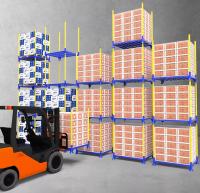 China High Capacity Metal Cold Room Storage Rack System - 4-Tier Stacking, Hot-Dip Galvanized Finish for Warehouse Use for sale