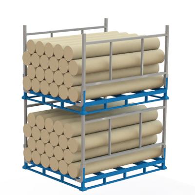 China Custom Vertical Metal Stack Racks - 4-High Stacking Capacity with Hot-Dip Galvanized Steel Construction for sale