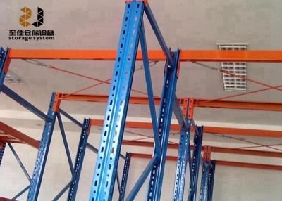 China Drive Through Pallet Racking System - 500-4000kg Capacity, 1-7 Layers, Powder Coated Steel Construction for sale