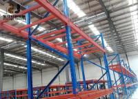 China Custom Power Coated Pallet Rack Gravity Shelves 2000-11000mm Height 1000-4500kg Capacity for sale