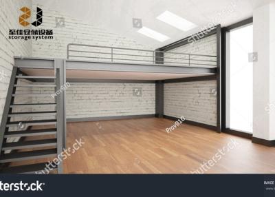 China 500-1500kg/sqm Mezzanine Flooring Systems with Epoxy Coating - 6000mm Height Industrial Storage Racks for sale