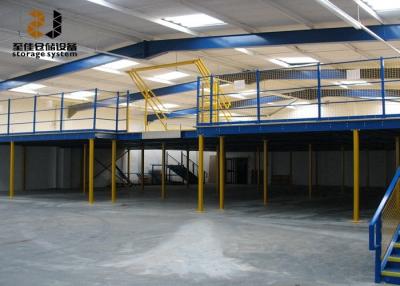 China Industrial Mezzanine Floor Epoxy Powder Coated Steel Q235 500-1500kg per sqm for sale