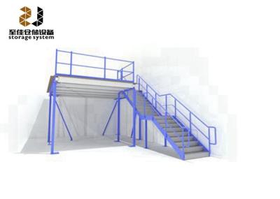 China Industrial Steel Mezzanine Floor 500-1500kg per sqm Warehouse Storage System for sale
