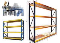 China Galvanized Narrow Wire Shelving 1500-8000mm Height with 200-500kg Capacity for Industrial Warehouse Storage for sale