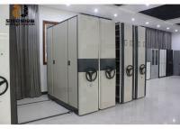 China Compact Mobile Shelving Storage System with 300kg Capacity Per Shelf and 3-Point Key Lock in Grey Finish for sale