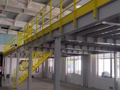 China Modular Industrial Mezzanine Floor with 500-1000 kg/m² Load Capacity and Custom Dimensions for Space Optimization for sale