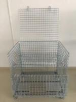 China Foldable storage cage with mesh cover for sale