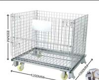 China Adjustable folding storage cage with casters suitable for logistics warehouse transportation of goods for sale