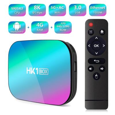 China S905x3 Hk1 Box Android 9.0 Tv Box 8k Ultra Hd Dual Wifi Smart Streaming Media Player for sale