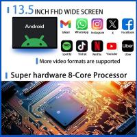 China Factory Wholesale 13.5 Inch Android Car Radio 4K Streaming Headrest Monitor. for sale