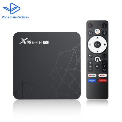 China Voda Factory Direct Supply X88 Mini 14 Rk3518 TV Box Android 14 4k UHD Dual Wifi6 for sale