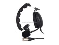 China TELIKOU HD-101 XLR 5 Pin Male Single-ear Full-Duplex Wired Intercom Headset Dynamic Micrphone System Film TV Stage for sale