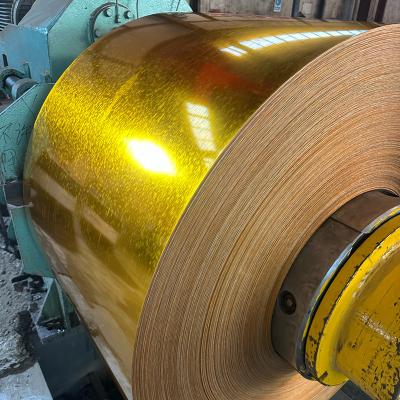 China Gold Color Code 9016 Pre Painted Galvanized Steel Coils 0.4mm Ppgl Ppgi for sale