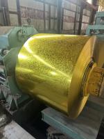 China Transparent Yellow 740*0.5 Color-Coated Steel Strip Corrosion and Rust Resistance. It features dual protection of base plate and organic coating, offering excellent water vapor resistance, oxidation r for sale
